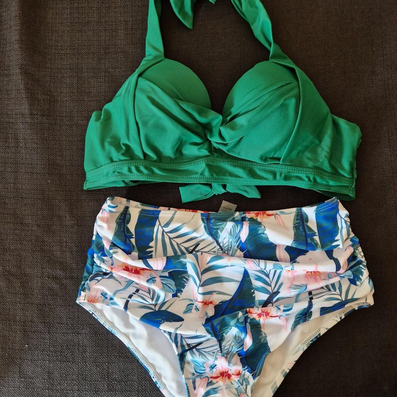 Heekpek Womens High Waisted Bikinis Set Padded Push Depop