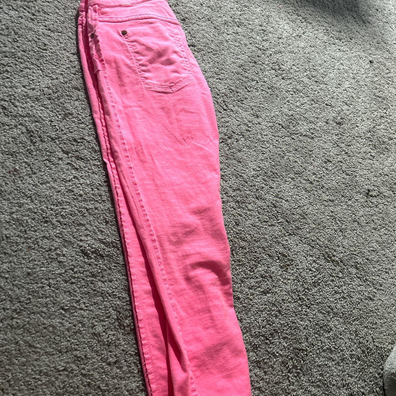 7 For All Mankind Women's Pink Jeans | Depop