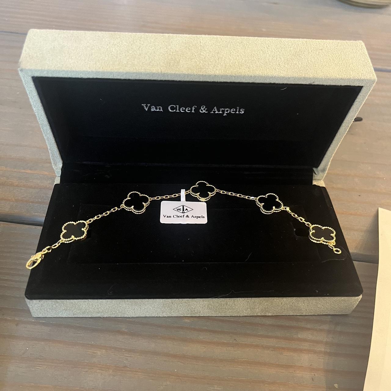 Authentic Van Cleef bracelet - Gold and Black Brand... - Depop