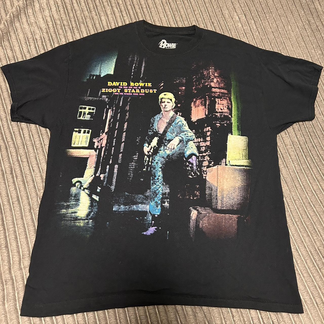David Bowie Black album merch tee Size Xl Vintage... - Depop
