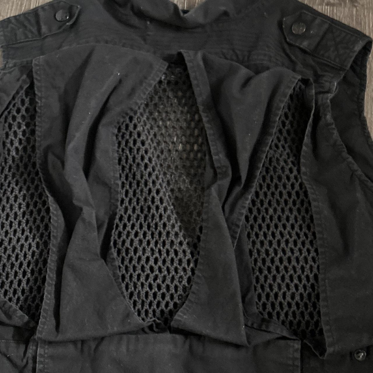 Black Cargo vest w hella pockets and distressing 30$... - Depop