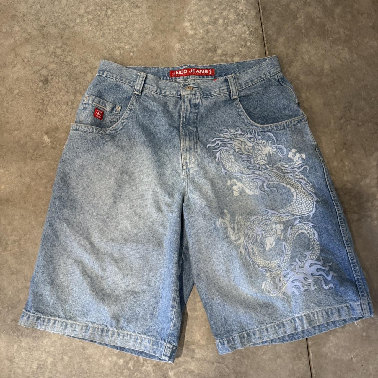 HIGHEST OFFER IS 190 Vintage jnco dragon jorts. ZERO... | Depop