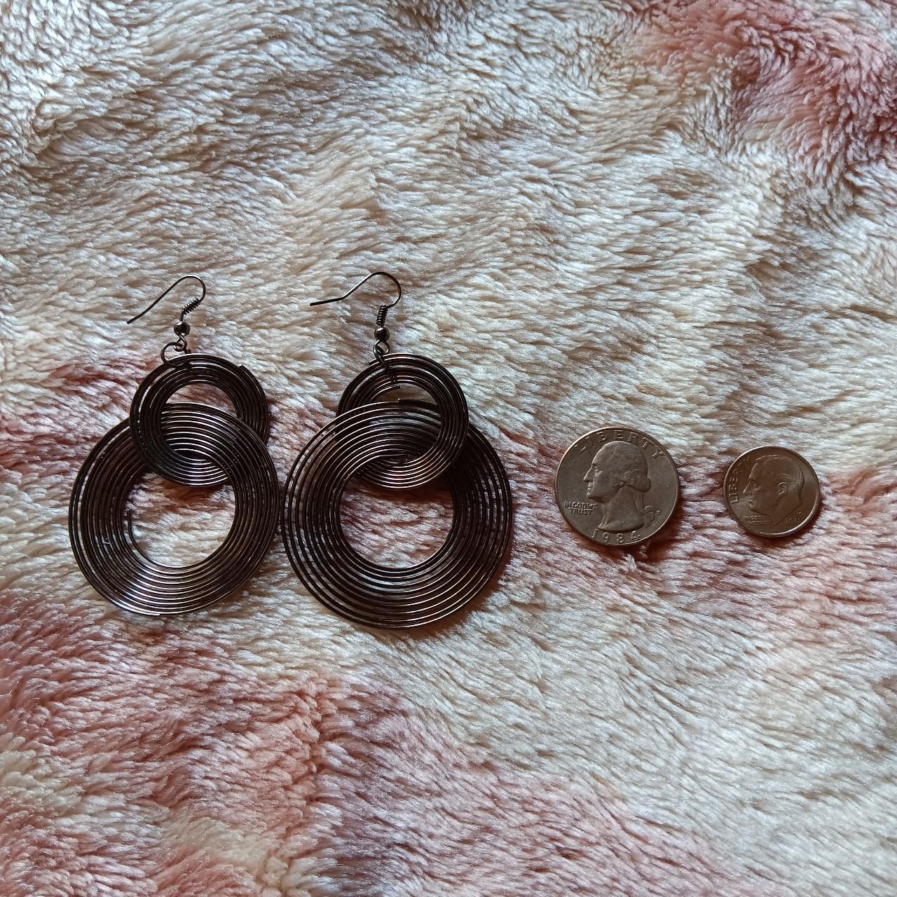 Trippy spiral hoop earrings #spiral #hoops... - Depop