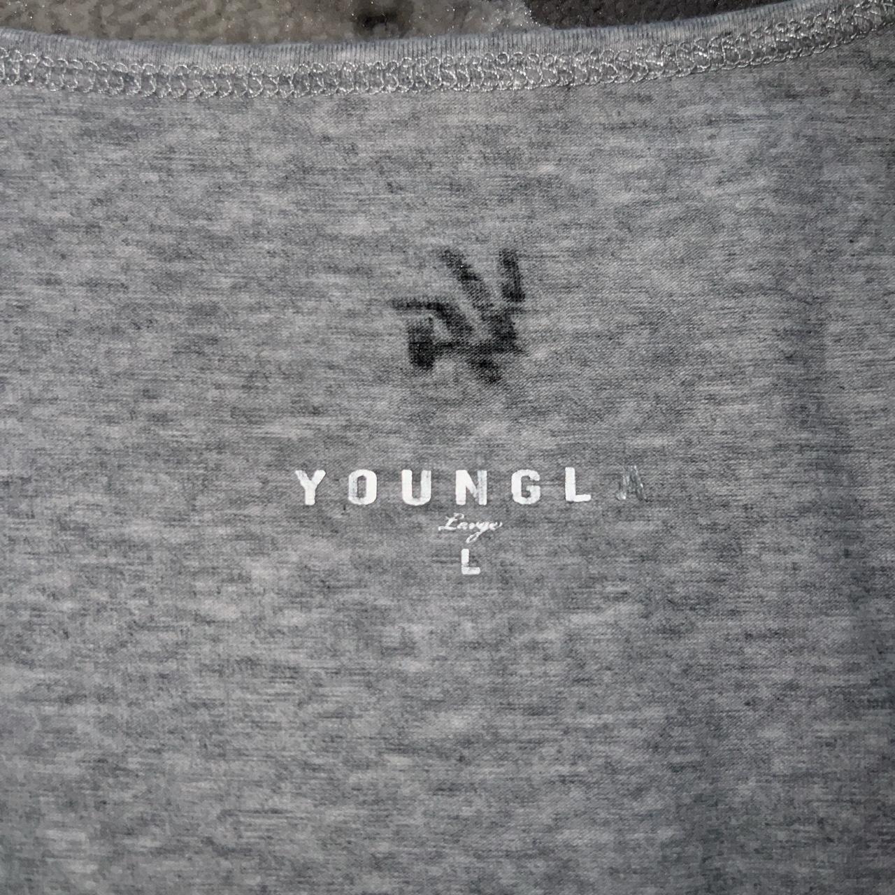 Youngla signature tank. Size large. Heather gray - Depop