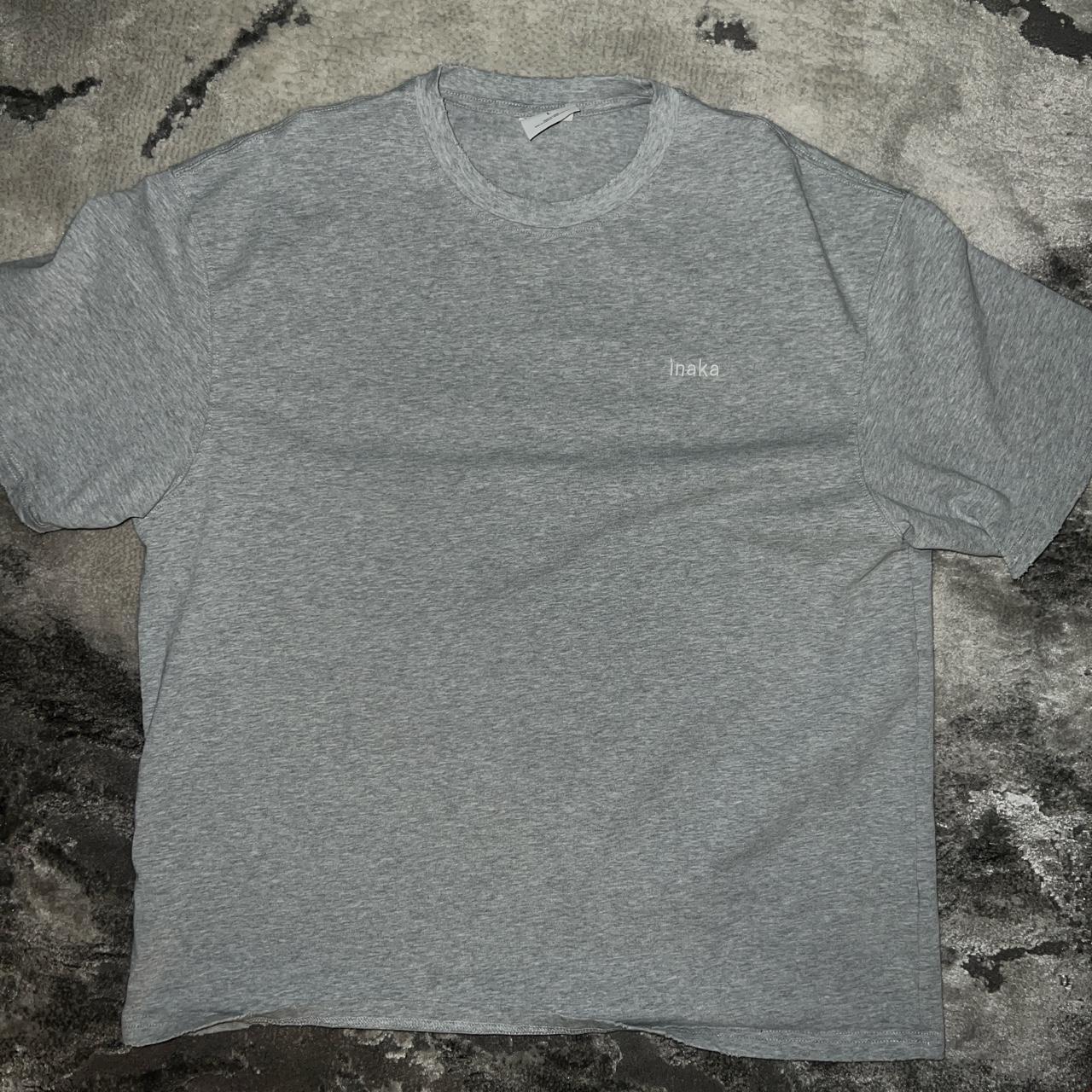 Inaka basics oversized tee. Heather grey, size large - Depop