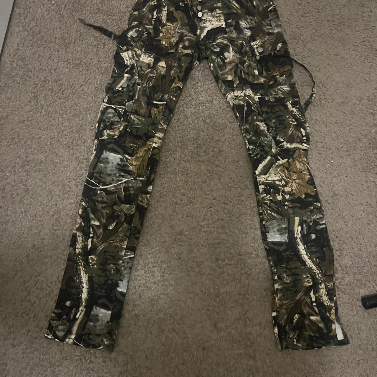 Camouflage Stack Jeans - Depop