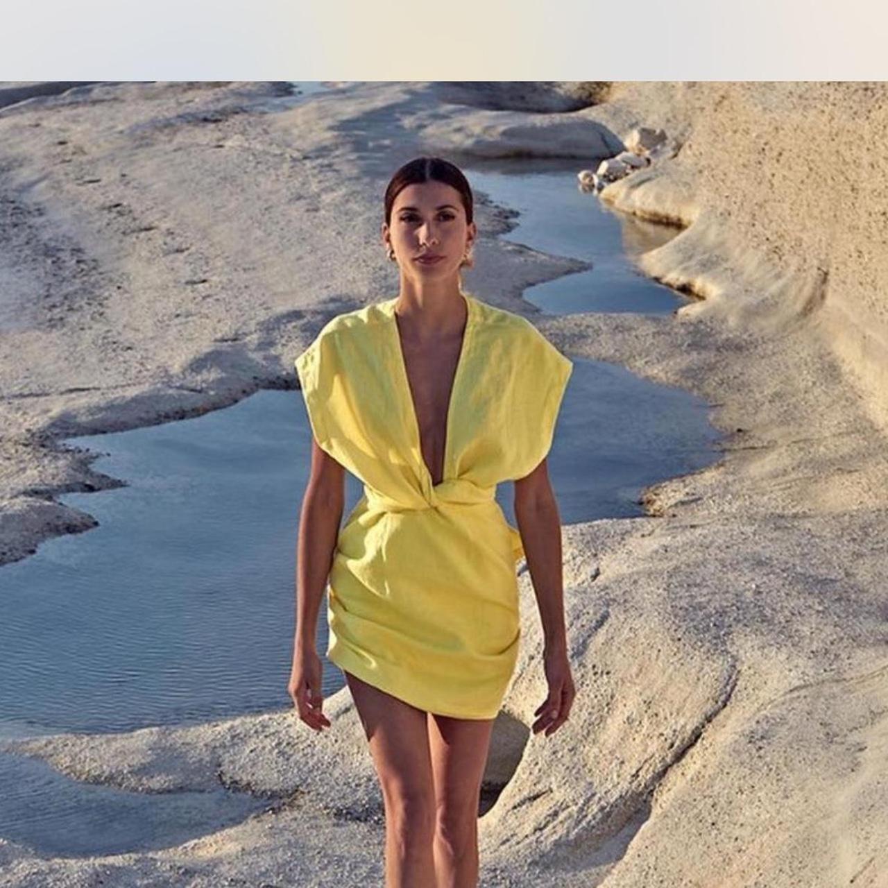 Pfeiffer Apollo dress in lemon. Can be worn multiple... - Depop