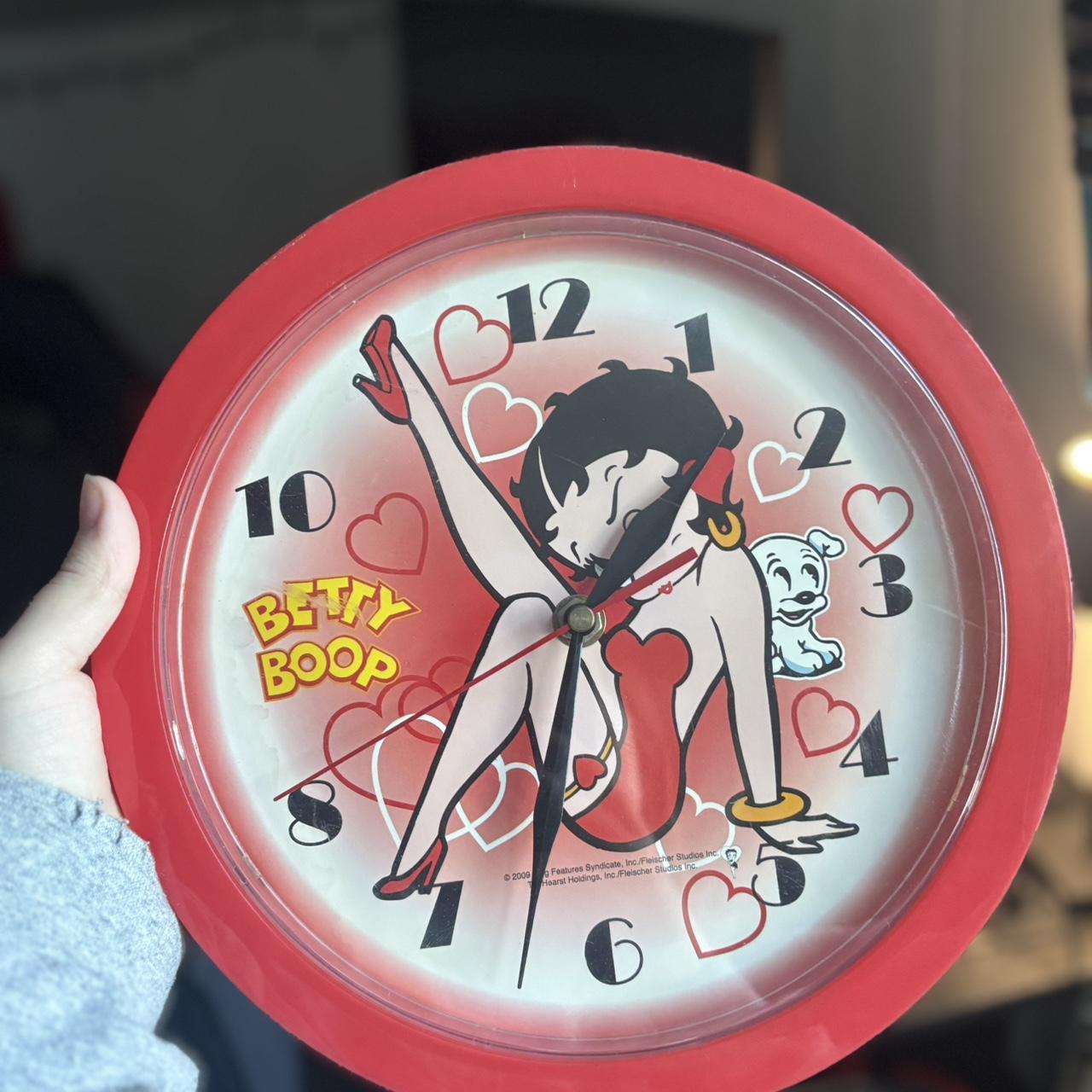 Vintage betty boop clock has some scratches on the... - Depop
