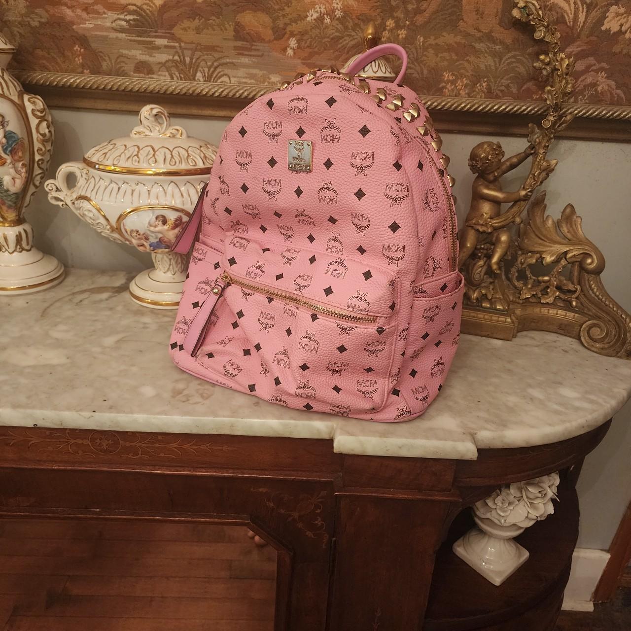 Authentic MCM Studded Backpack - Depop