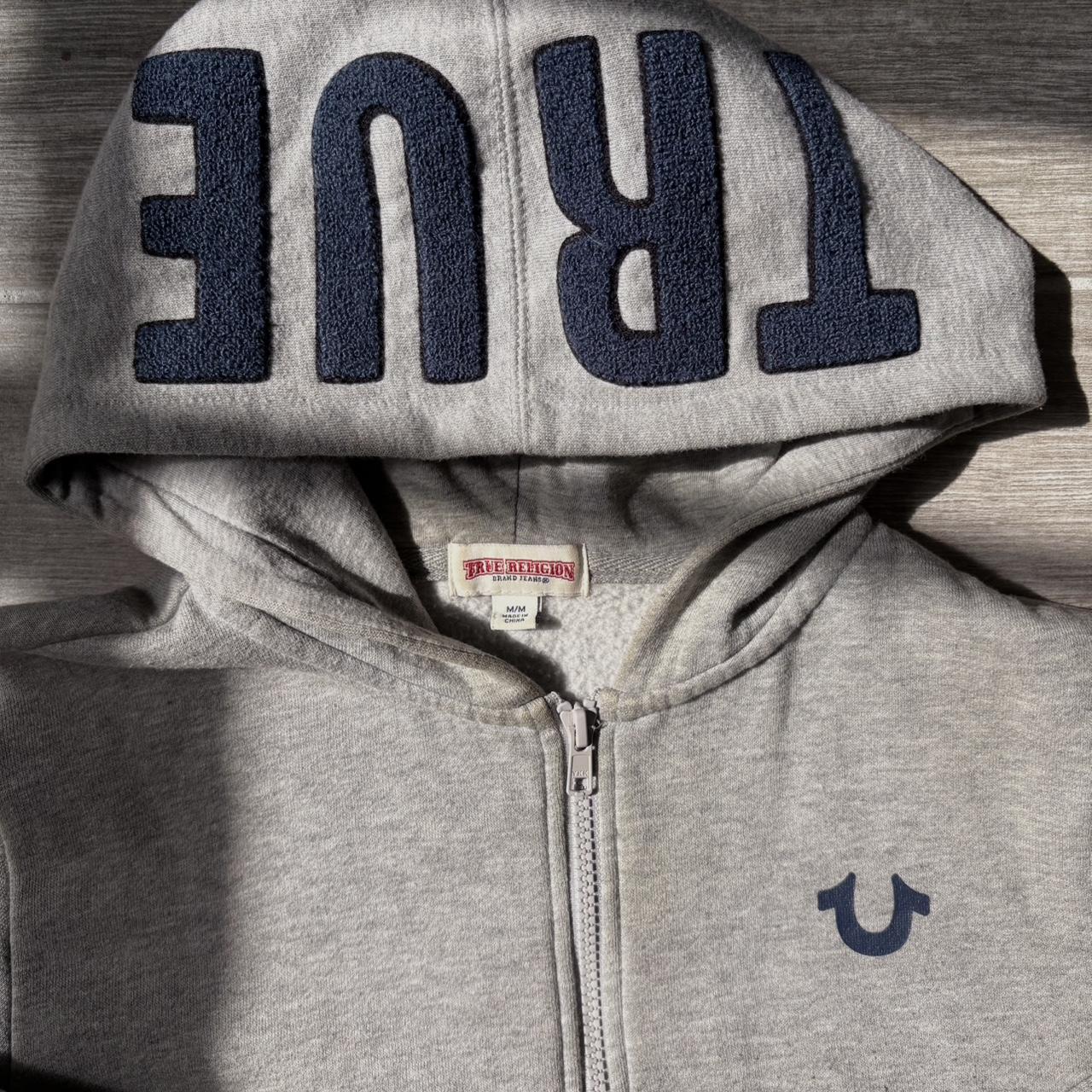 True Religion Grey Zip Up Please check measurements... | Depop