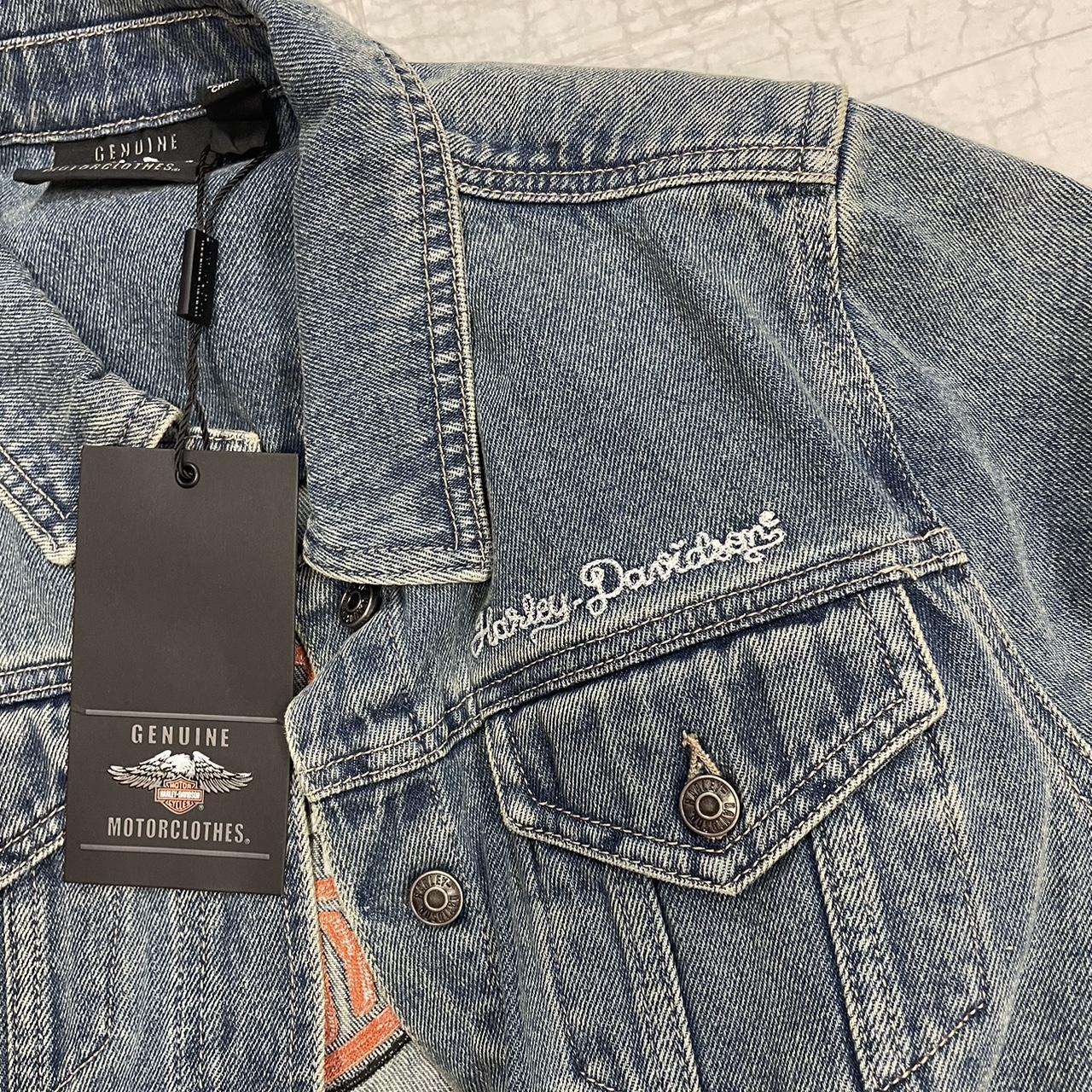 Harley Davidson denim jacket NWT Women’s L Men’s S - Depop