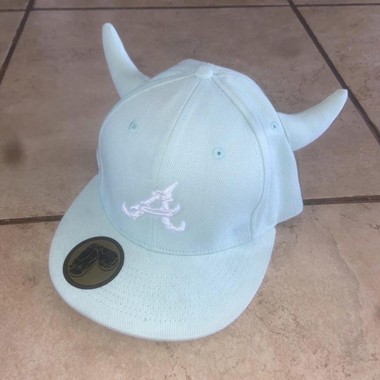 Baby Blue Ryder Studio X Loso Horns Fitted - Depop