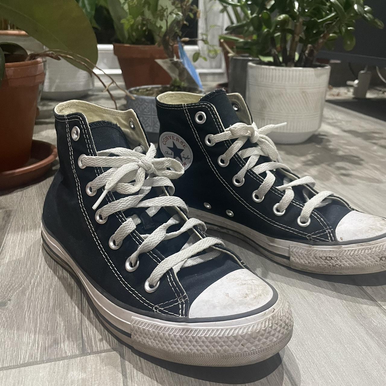 Converse original black shoes will be thoroughly... - Depop
