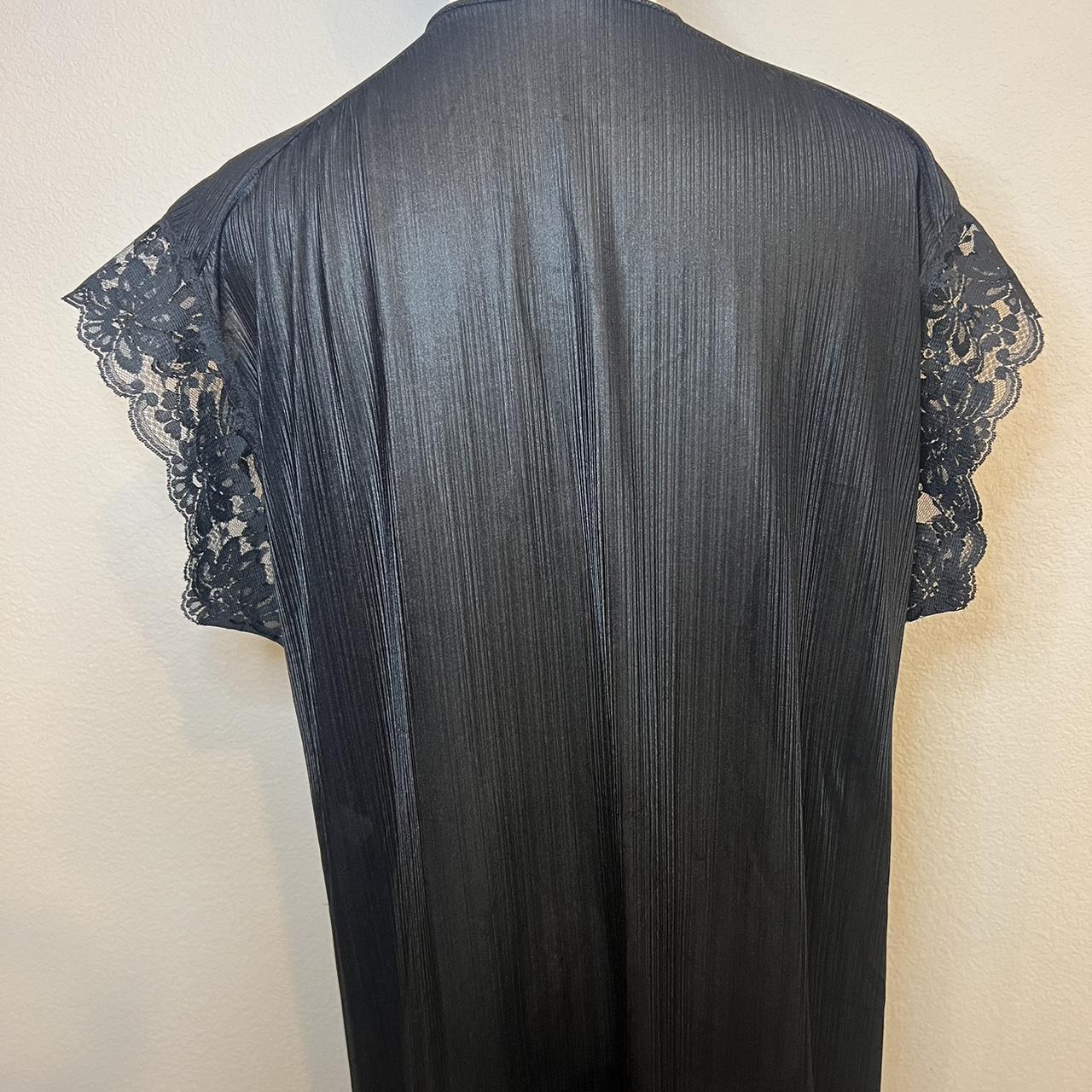 Silky slinky lace trimmed open-tie robe. Is full... - Depop