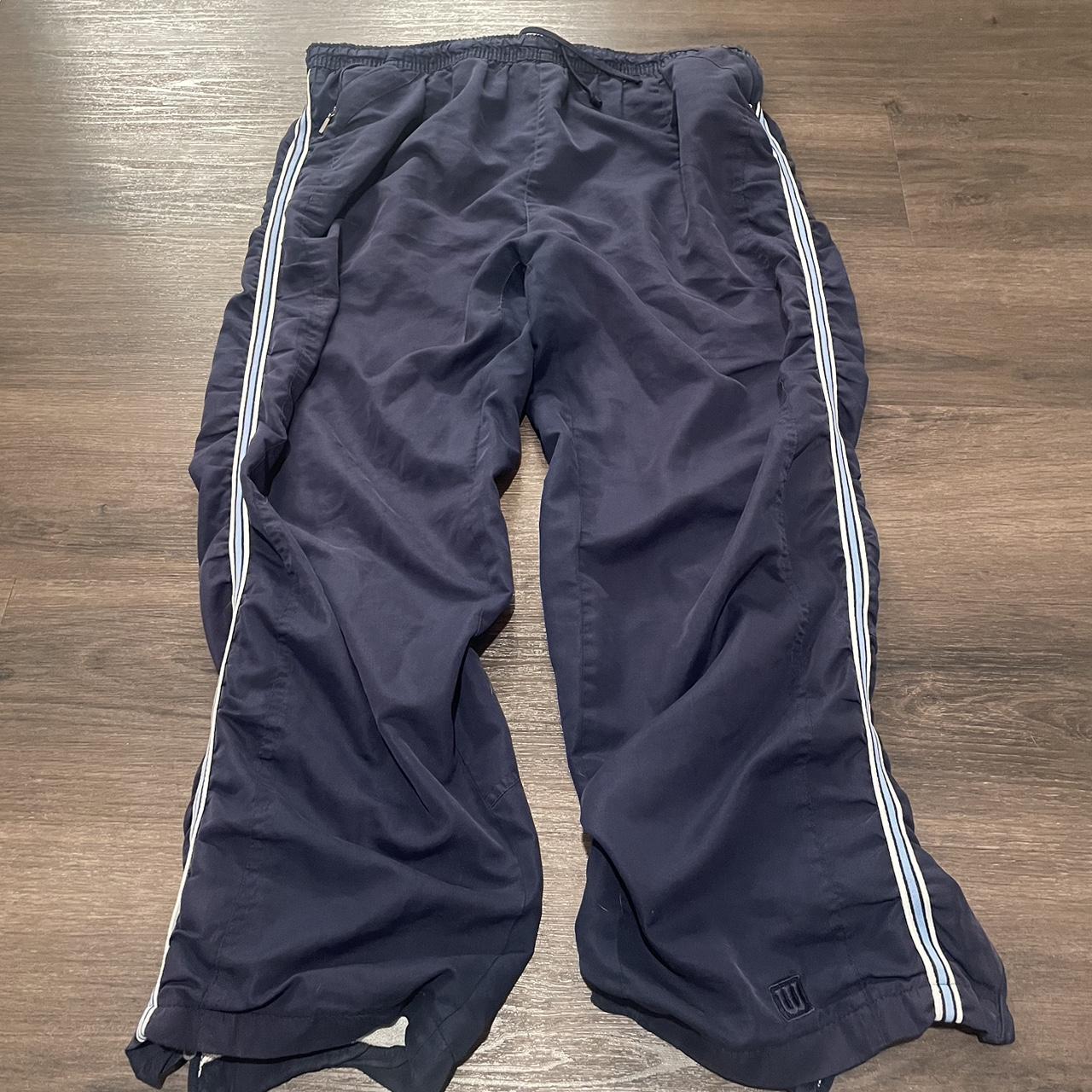 Large Wilson parachute pants. #wilson #adidas #baggy... - Depop