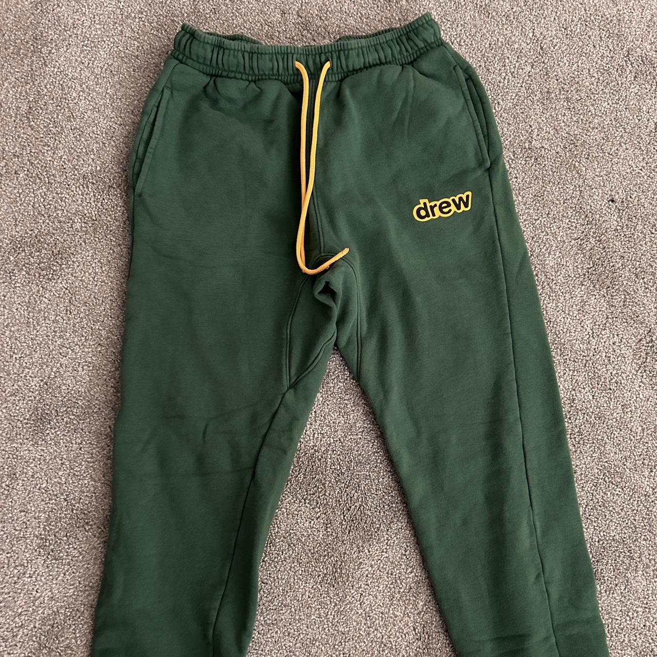 Drew Secret sweatpants forest size small Worn once - Depop