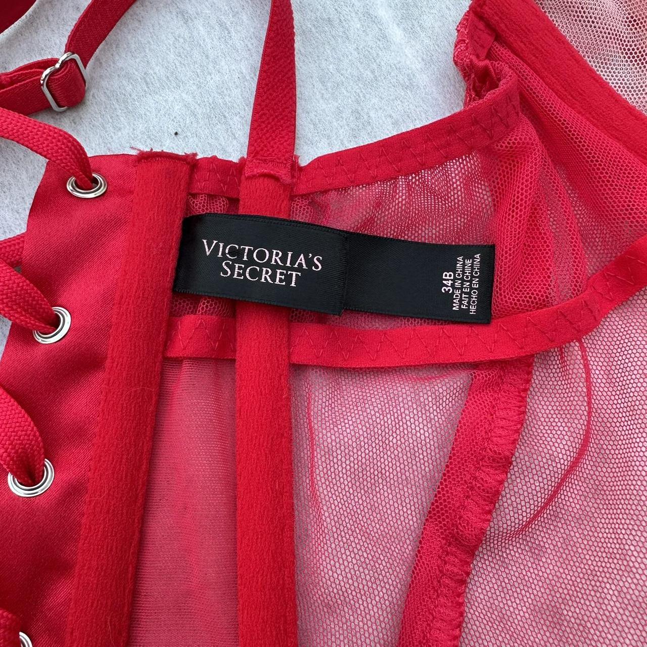 Early/mid 2000s era Victoria’s Secret red lace up... - Depop