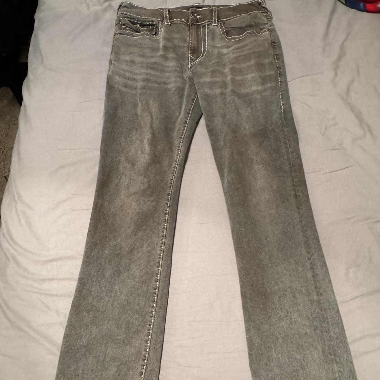 amazing condition slim fit grey true religion jeans... | Depop