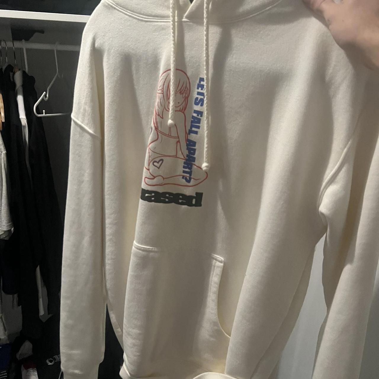 erased x project one of one cream hoodie size m - Depop