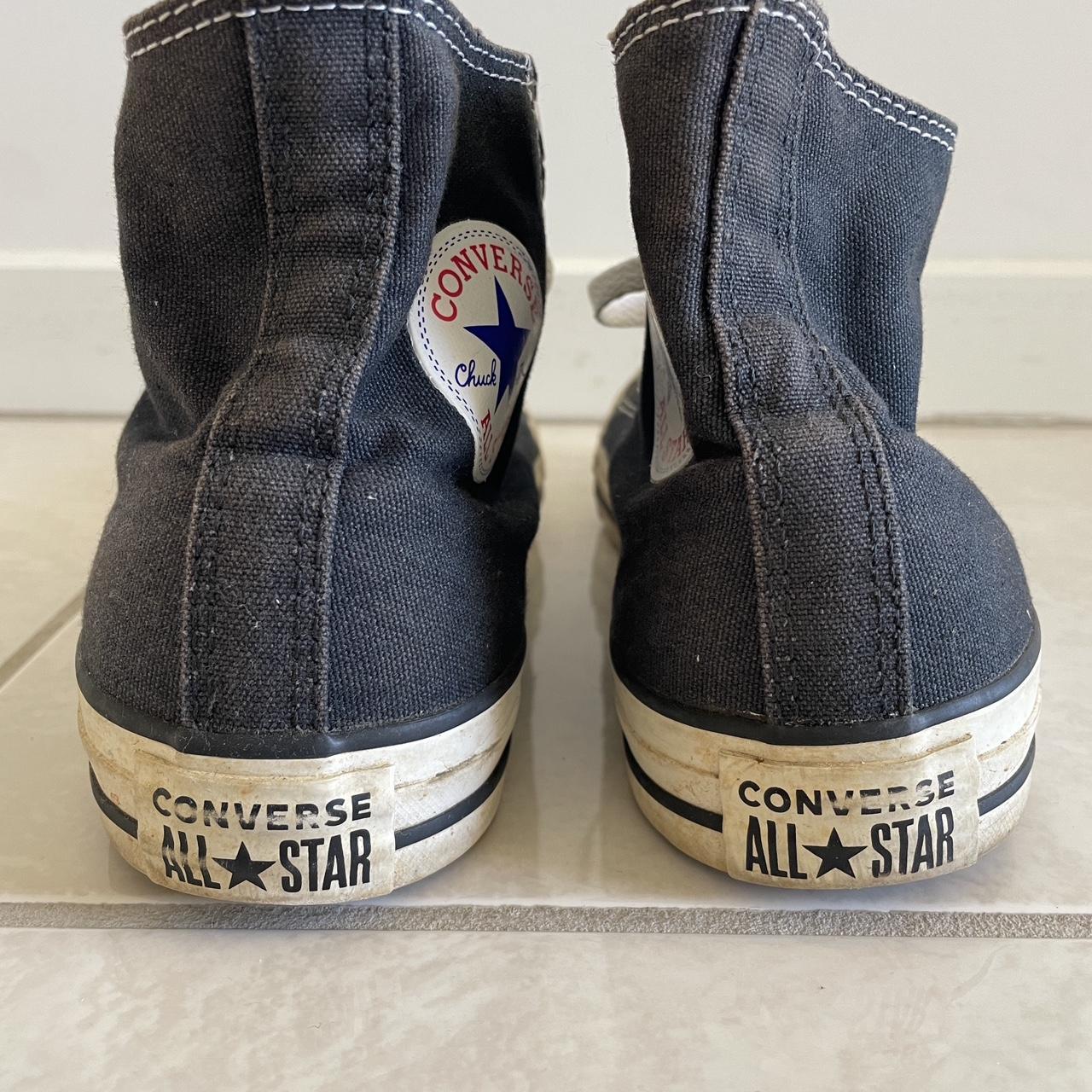 Black high top converse Worn condition, some scuffs... - Depop