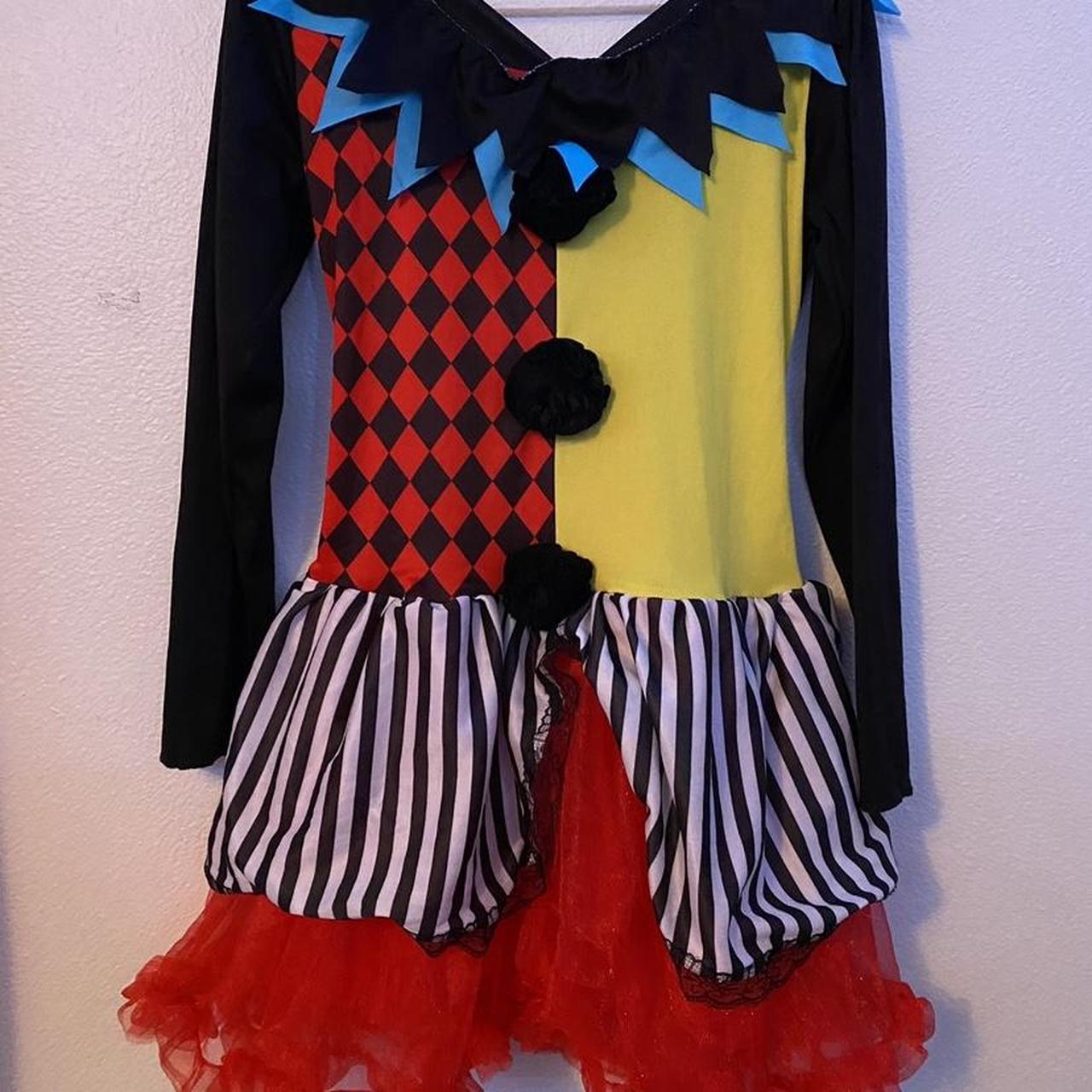 clown costume, teen small. short skirt, size medium... - Depop