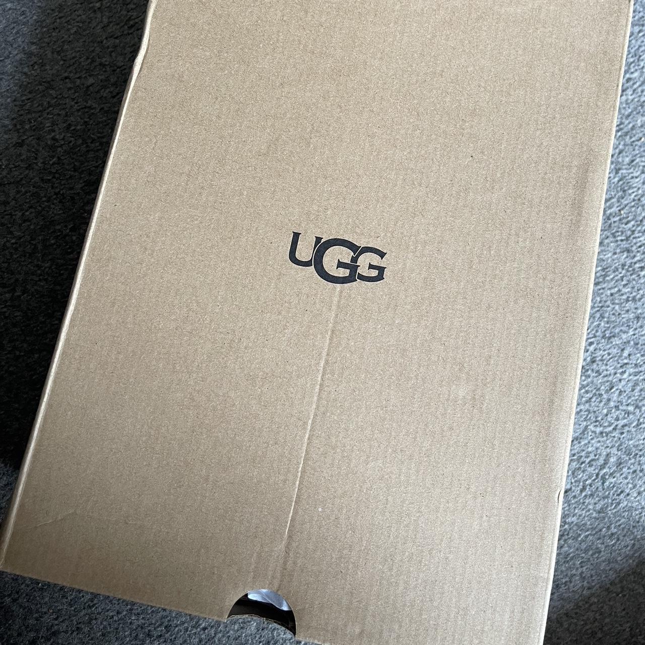 Grey Ugg fluffy slides. Worn once, great condition... - Depop