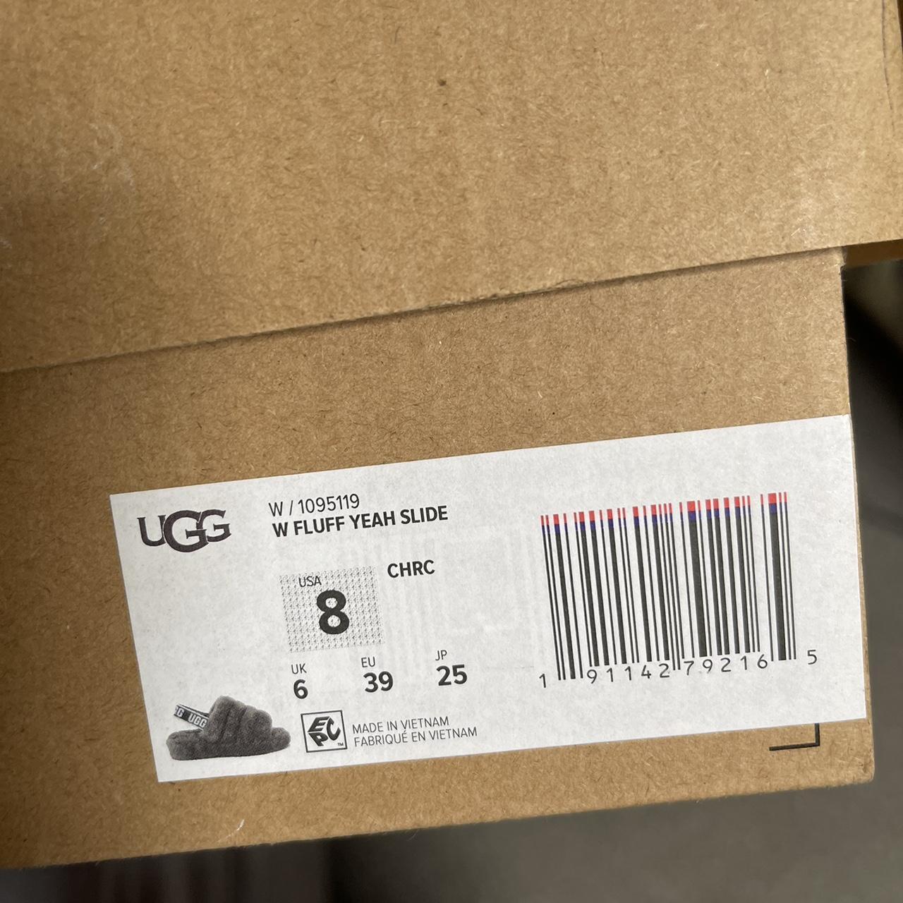 Grey Ugg fluffy slides. Worn once, great condition... - Depop