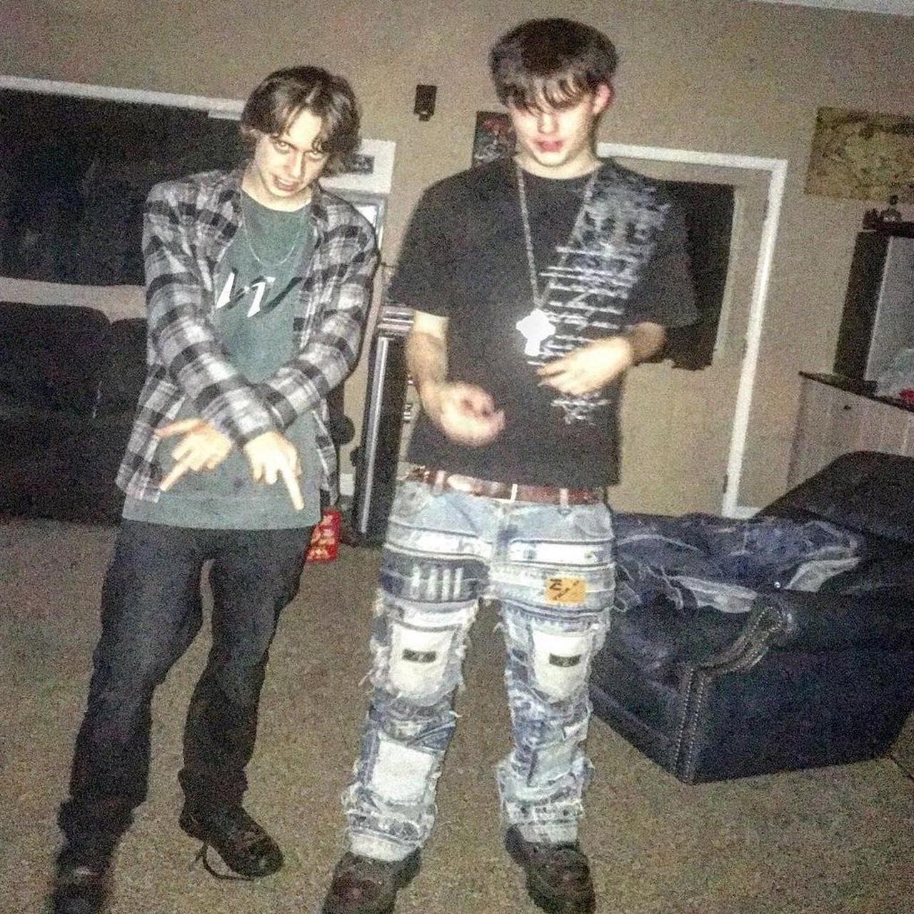 ticila rocker jeans as seen on sematary bladee and... | Depop