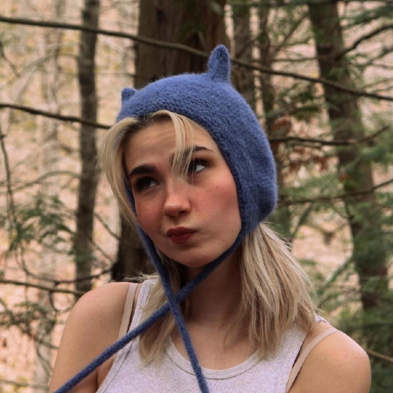 Periwinkle kitty kat hat Dm for shipping+... - Depop