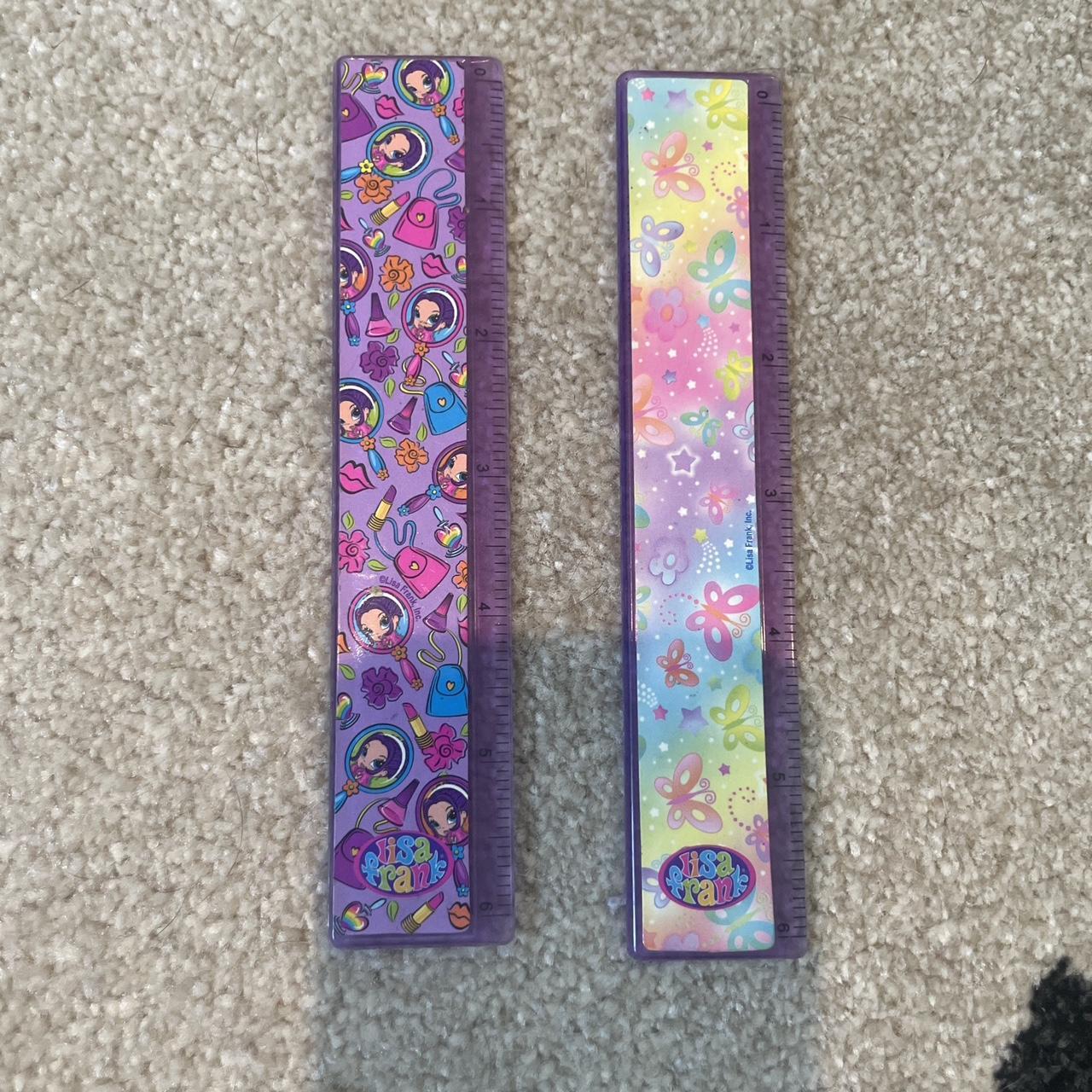 Y2K Lisa Frank 4 folders and 2 rulers. All were... - Depop