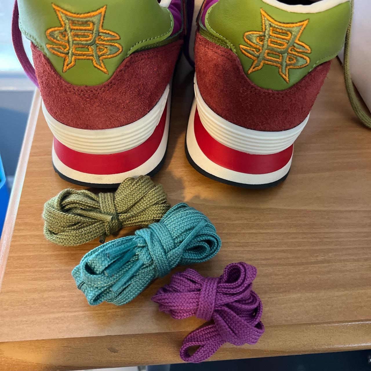 2021 Stray Rats x New Balance 574 ‘Red’ Size 10 Worn... - Depop