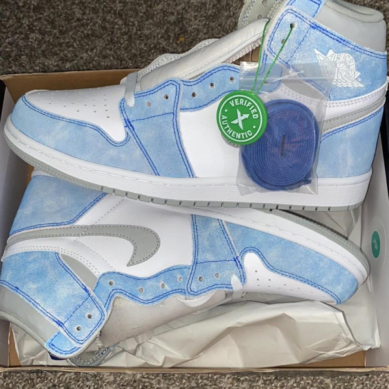 Jordan 1s blue Comes with original box Open to offers - Depop