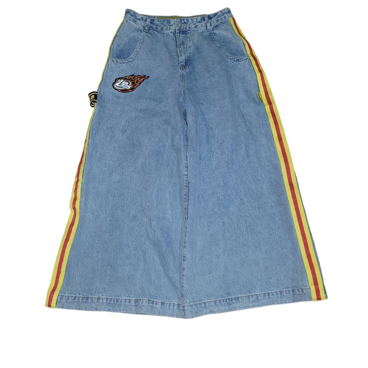 crazy baggy jean jnco style size 30 full cotton new... - Depop