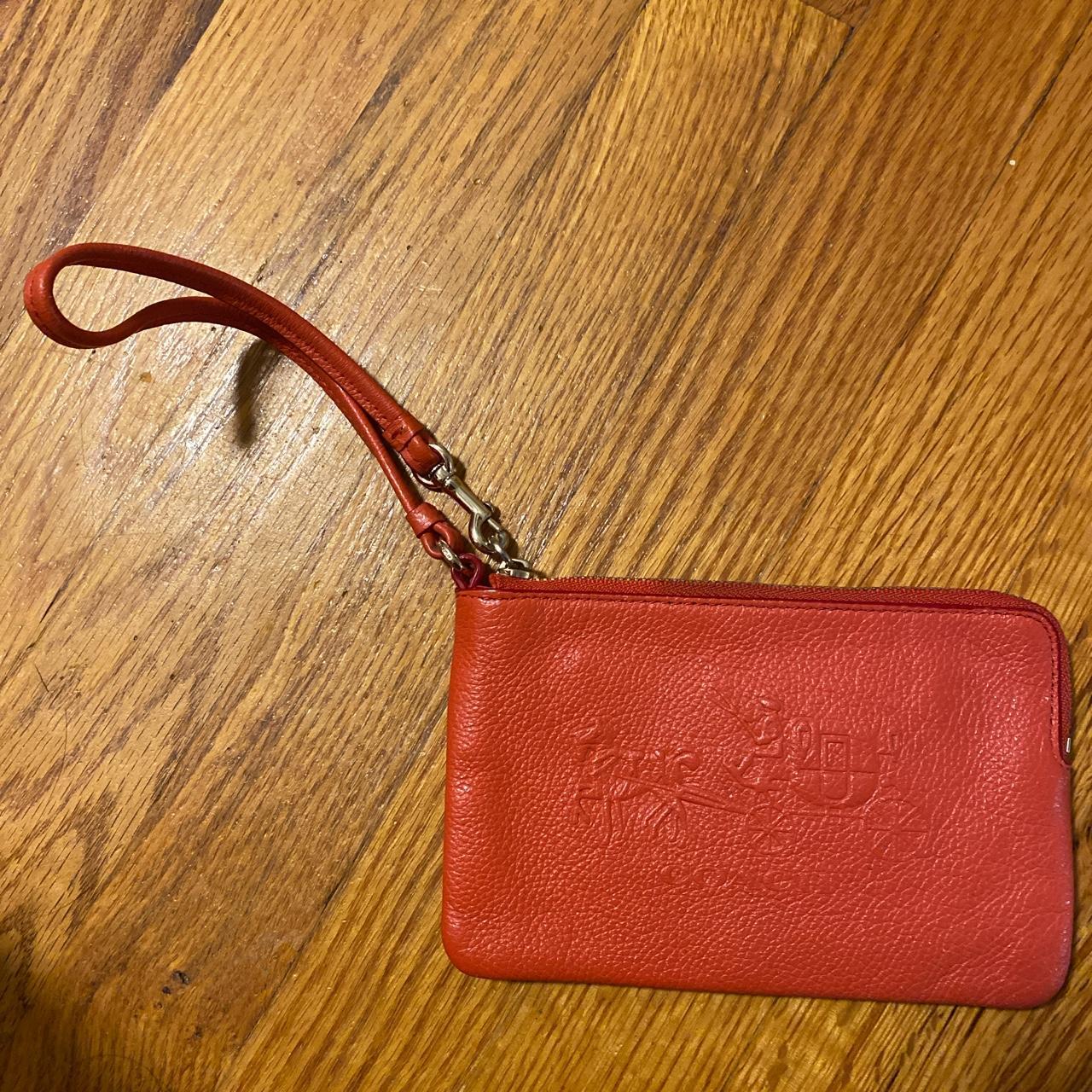 Super cute red coach wristlet Very lightly used - Depop