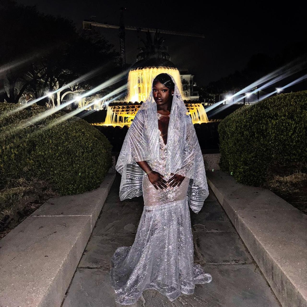 Prom dress and vail for sale! Only worn once | Depop