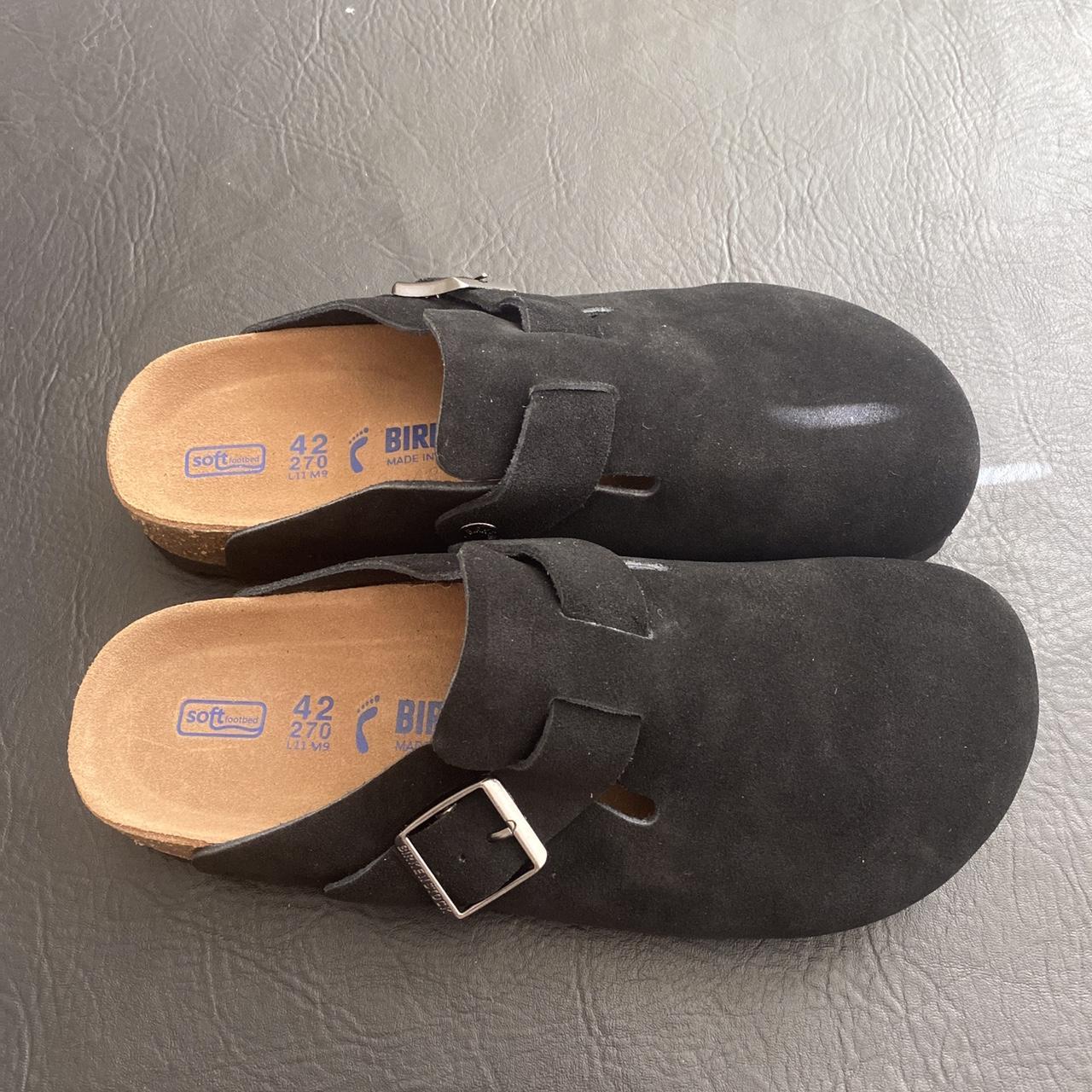 Birkenstock Clogs Black Basically brand new Size 9... - Depop