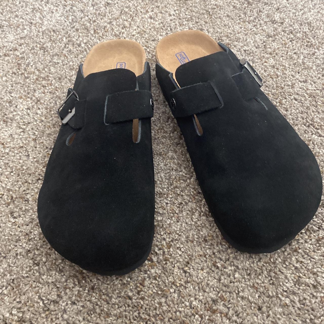 Birkenstock Clogs Black Basically brand new Size 9... - Depop