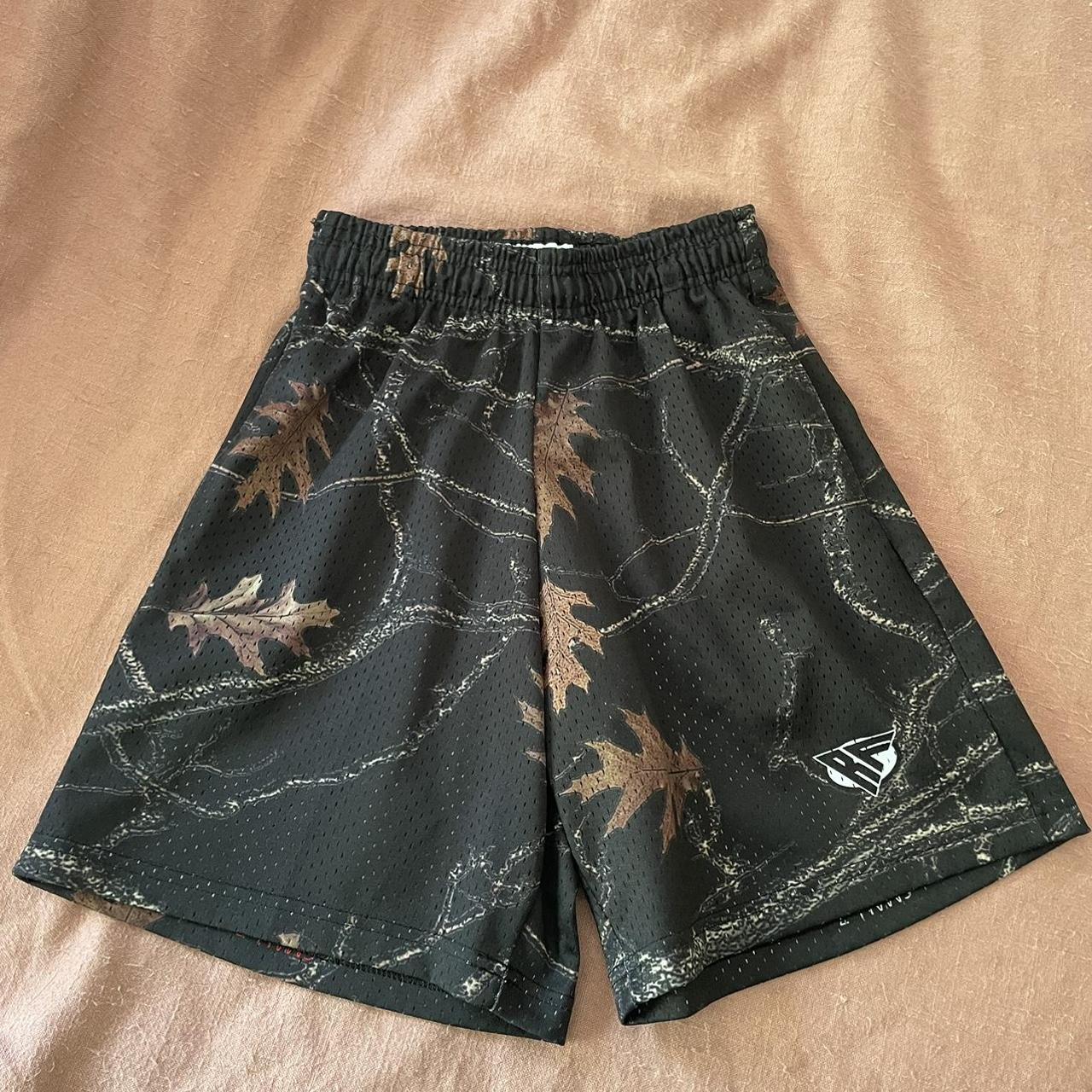 RF Wear Mesh Black Camo Shorts - Depop