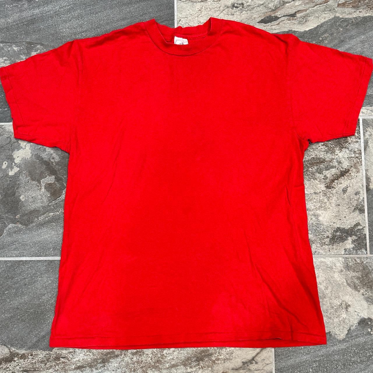 1980s Vintage Red T-Shirt | Delta | Size Large |... - Depop