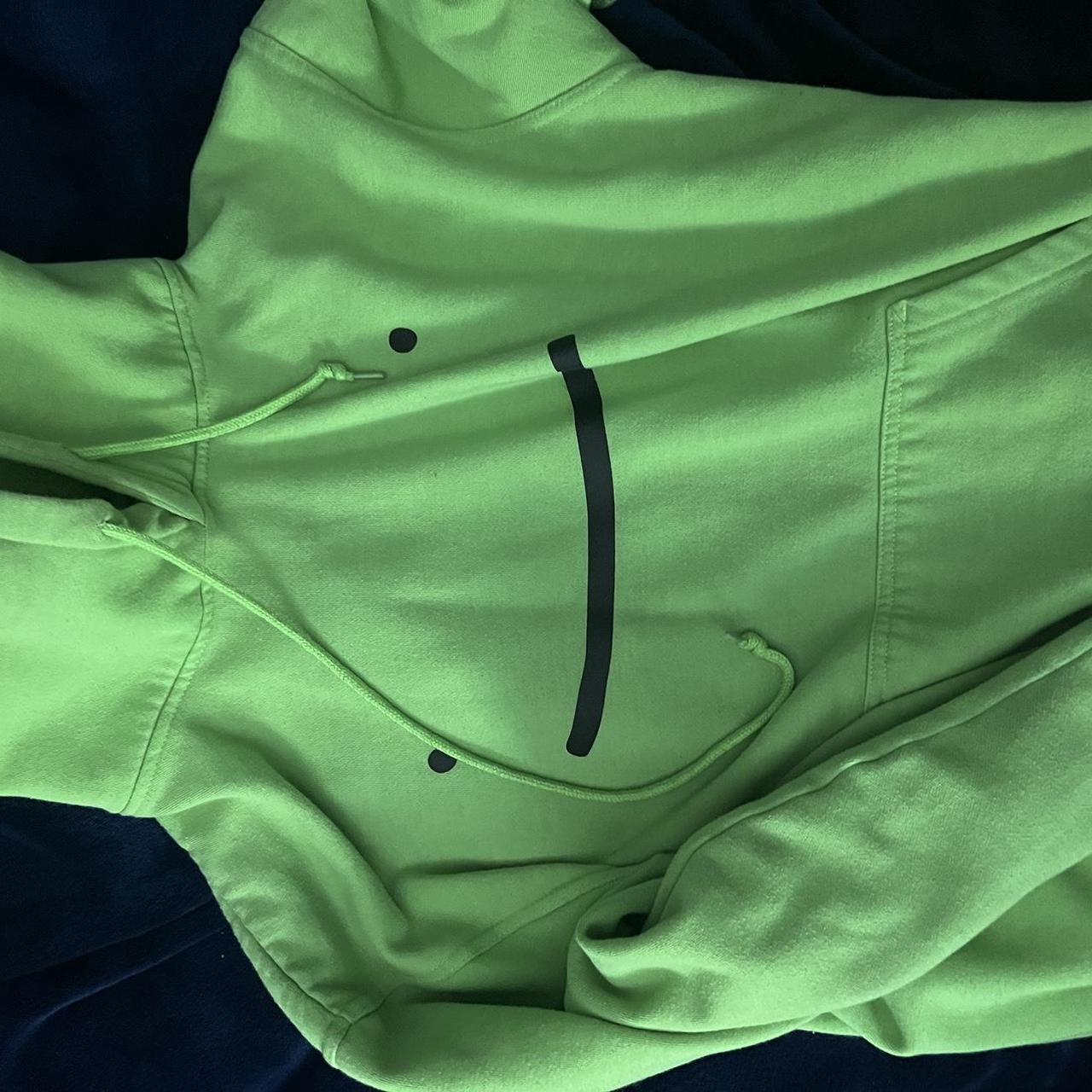 large neon green dsmp dream branding hoodie - Depop