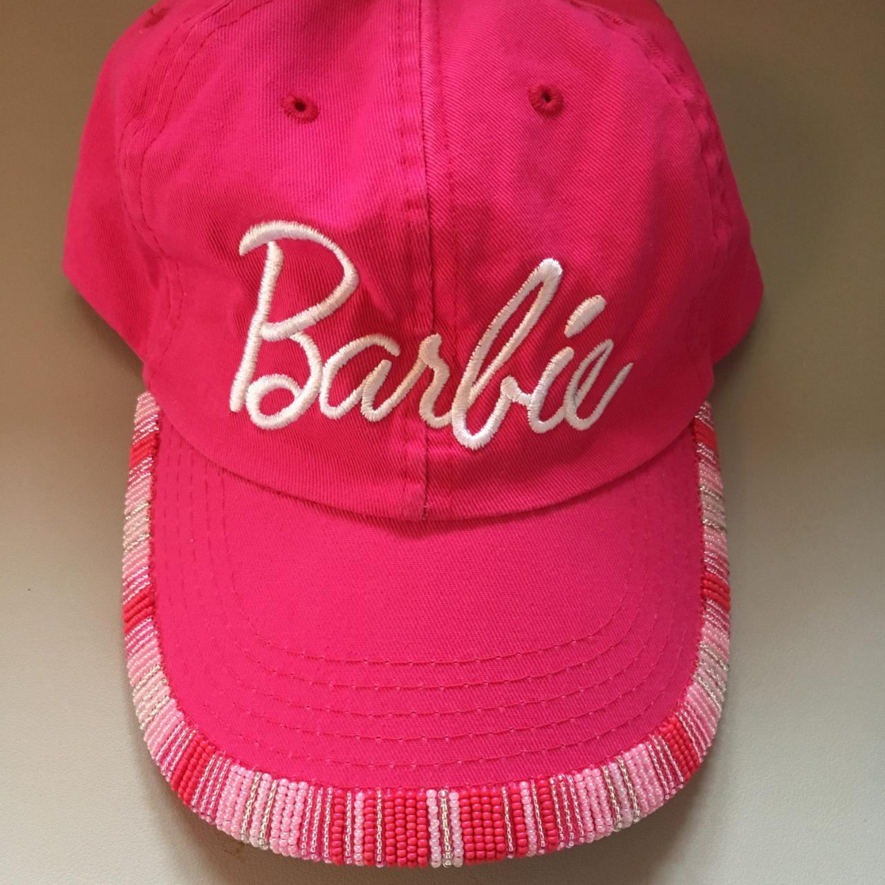 Pink Barbie baseball cap with embroidered logo One... - Depop