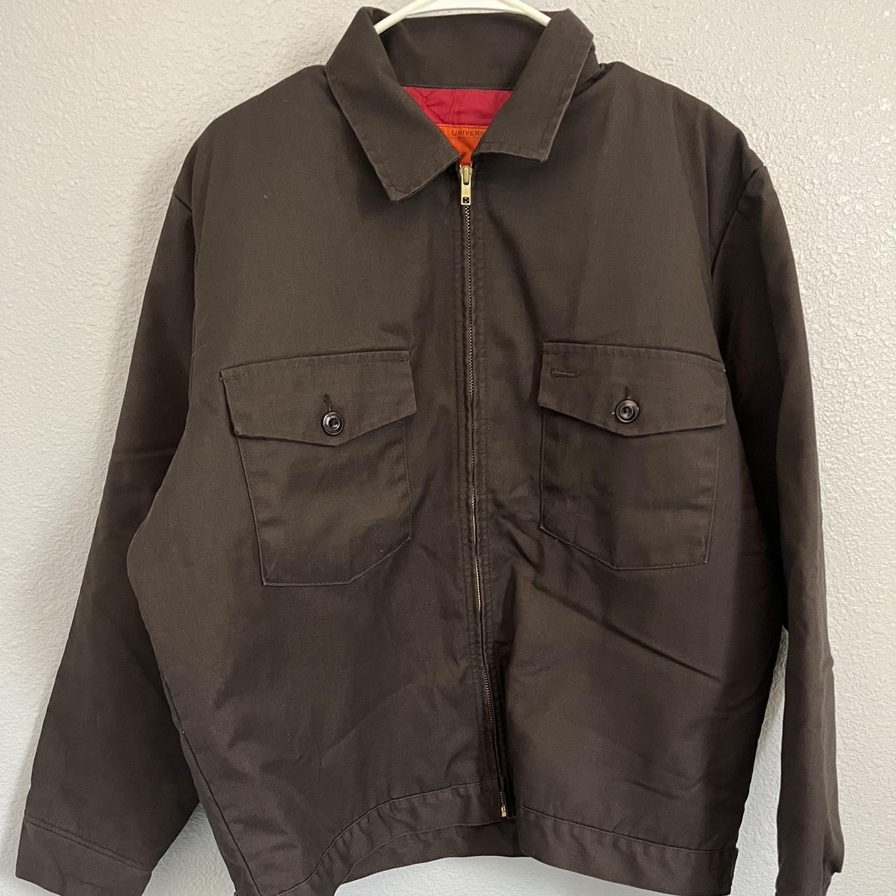 Vintage Universal Overall Company Brown work Jacket... - Depop