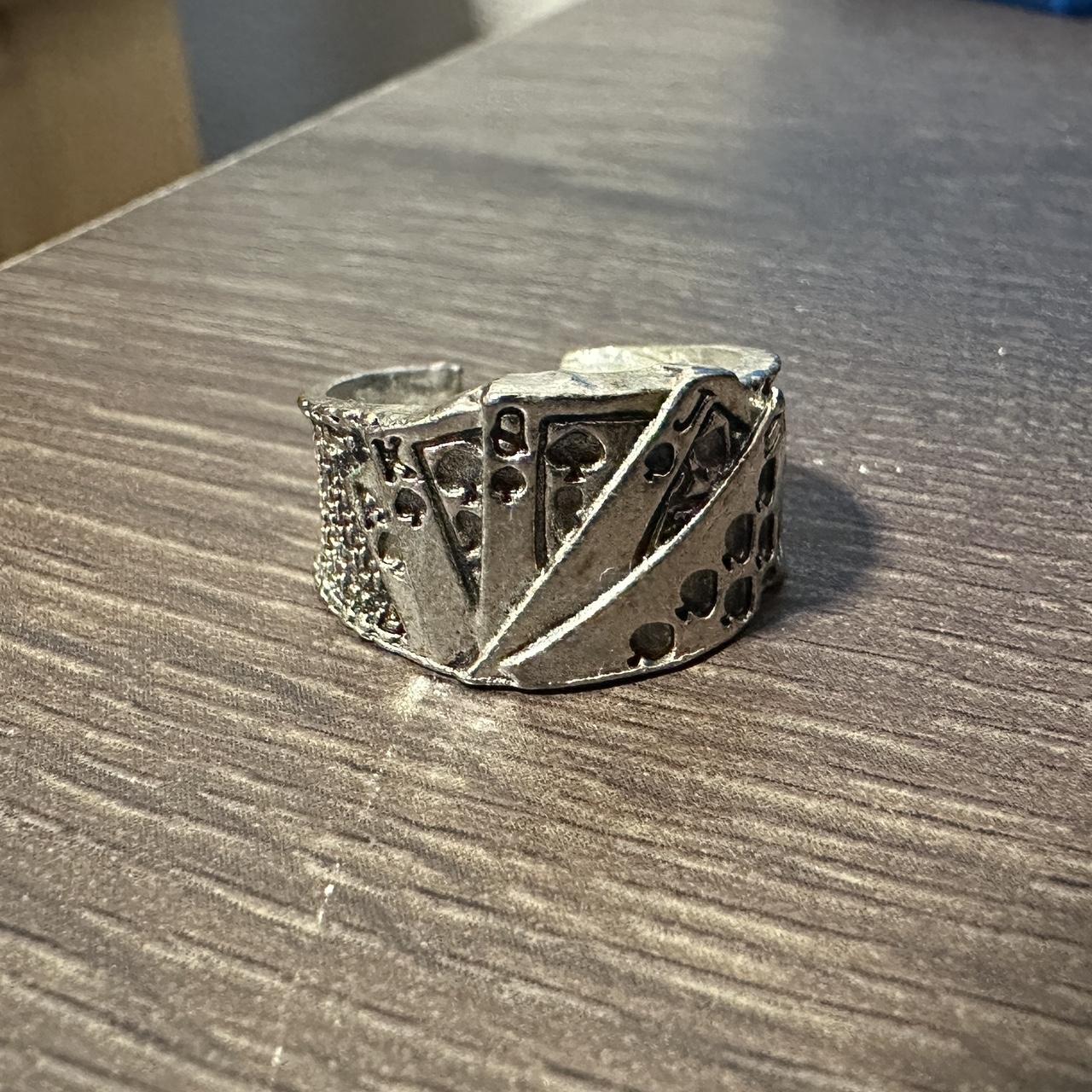 Ring - Playing Card Design Adjustable Metal #ring... - Depop