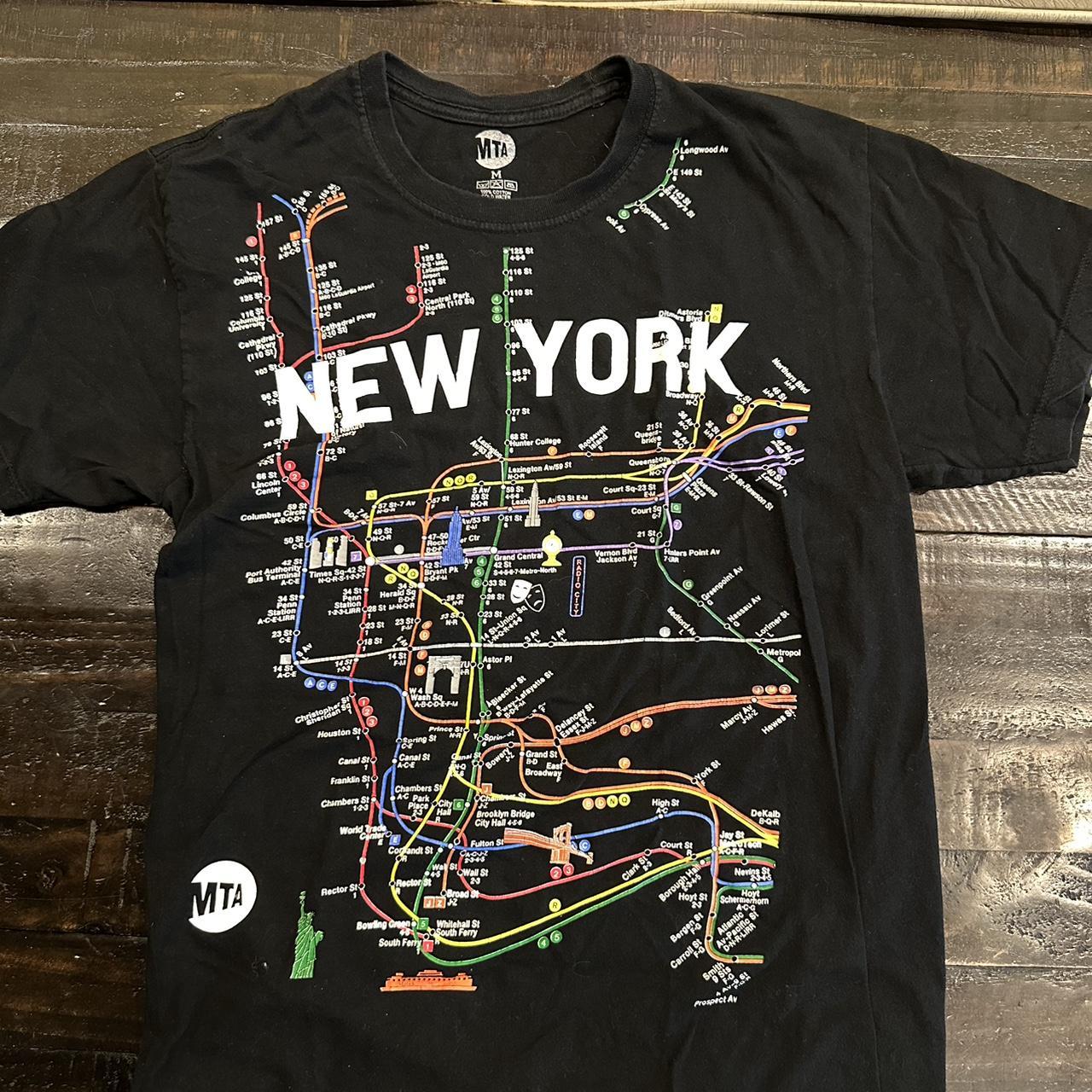Graphic tshirt of nyc subway - Depop