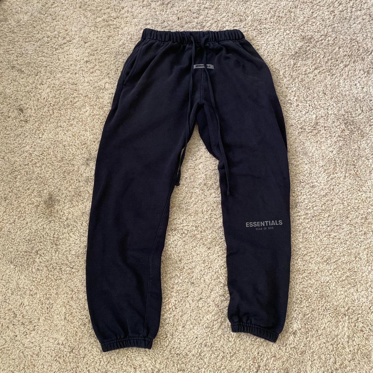 Fear of God essentials black joggers Doesn’t fit... - Depop