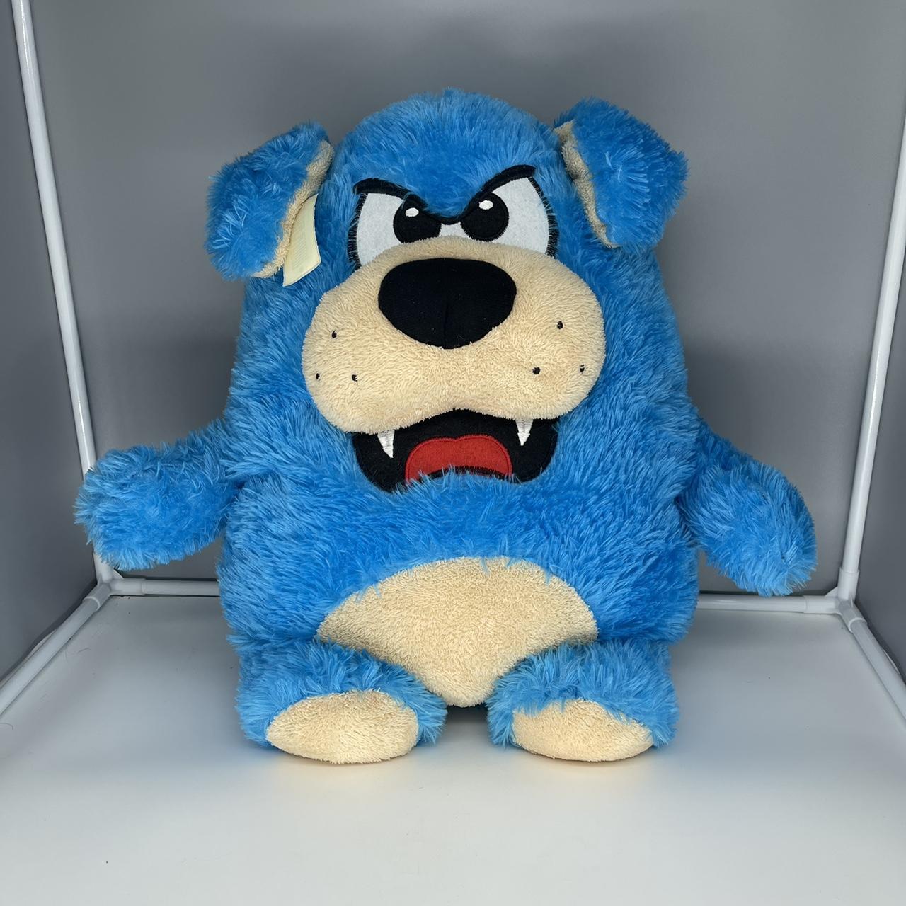 Large 20 Blue Angry Dog Plush by Goffa Super Rare . Depop
