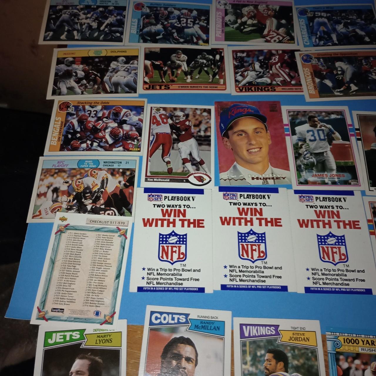 Lot Of 38 Football Cards Topps, Pro Set, Upper Deck... - Depop