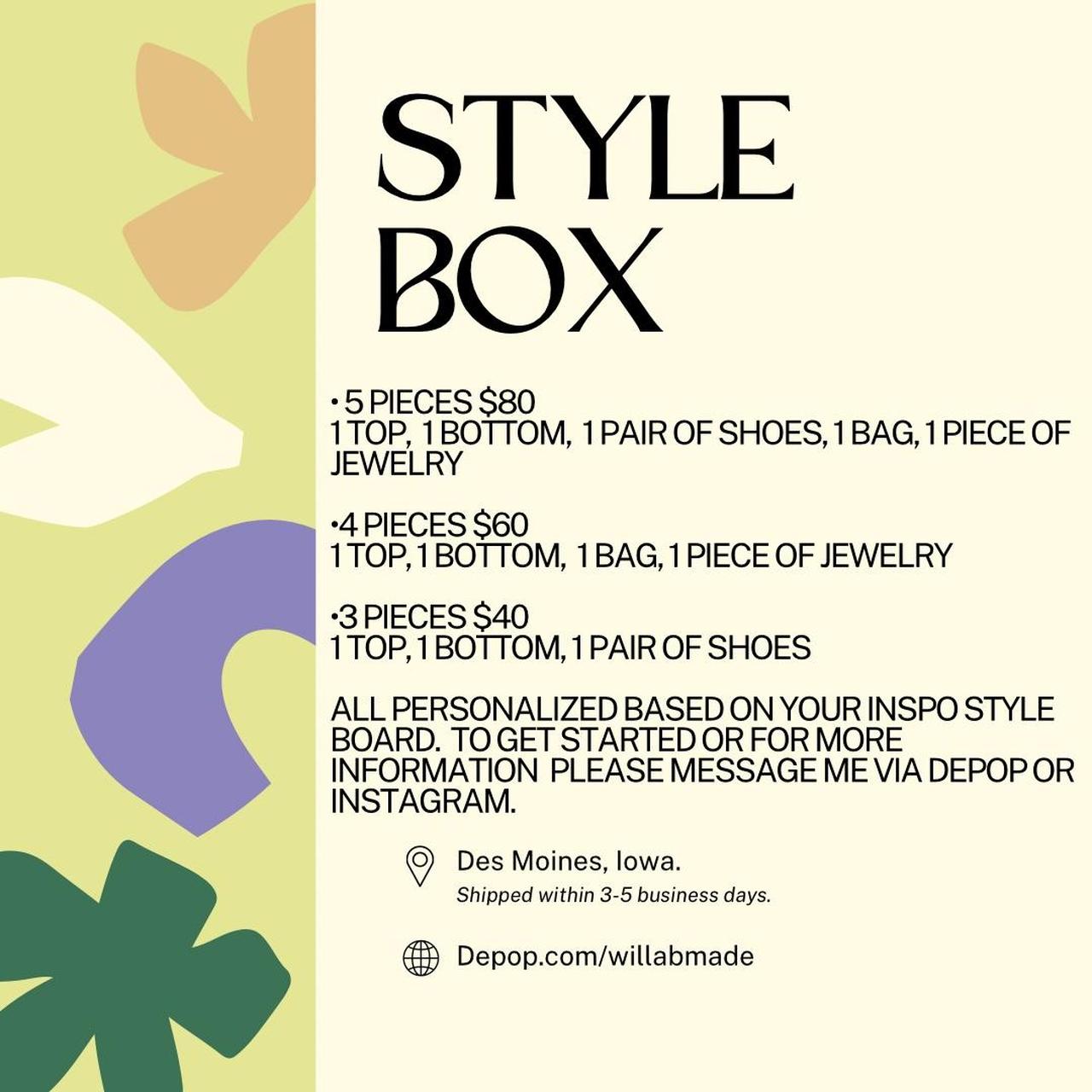 STYLE BOX 🐝🤍 Once you order and send over style... - Depop