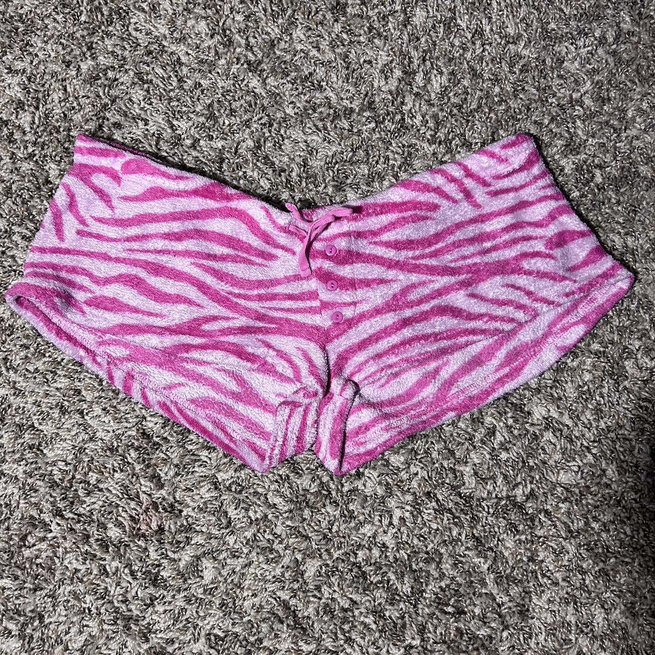 Vintage Pink Betty Boop zebra print sleep shorts... | Depop