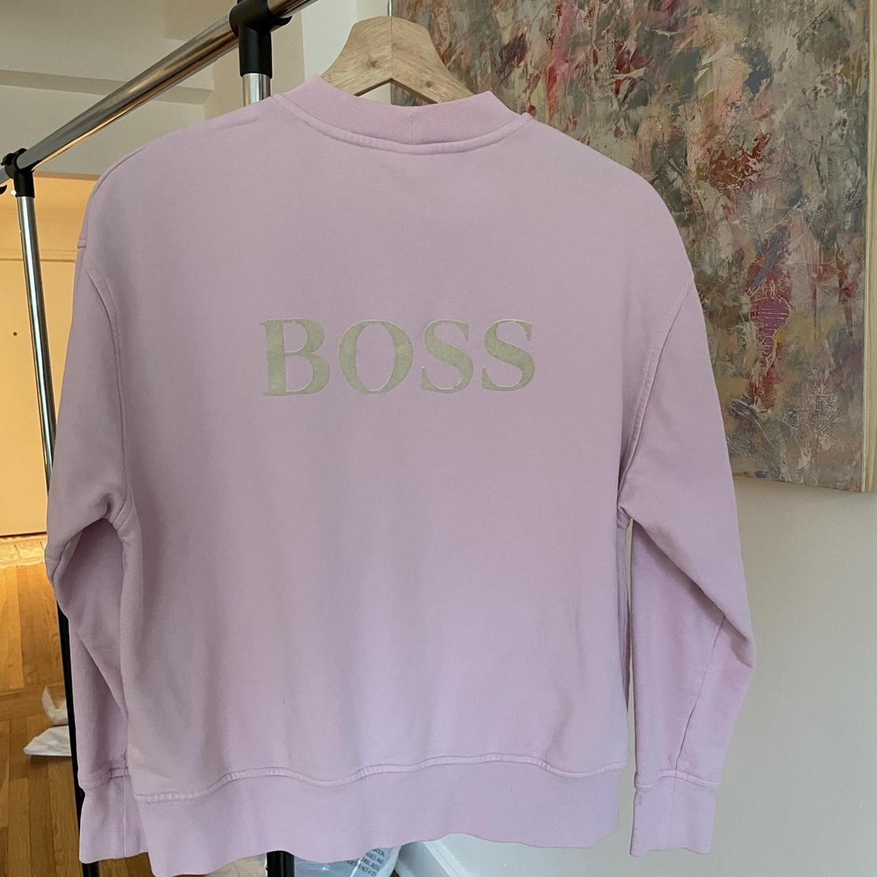 Hugo boss “This is” rose sweater. Note “BOSS” is on... - Depop